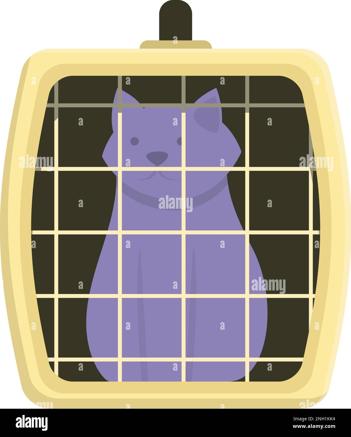 Cute cat box icon cartoon vector. Pet cage. Food crate Stock Vector ...