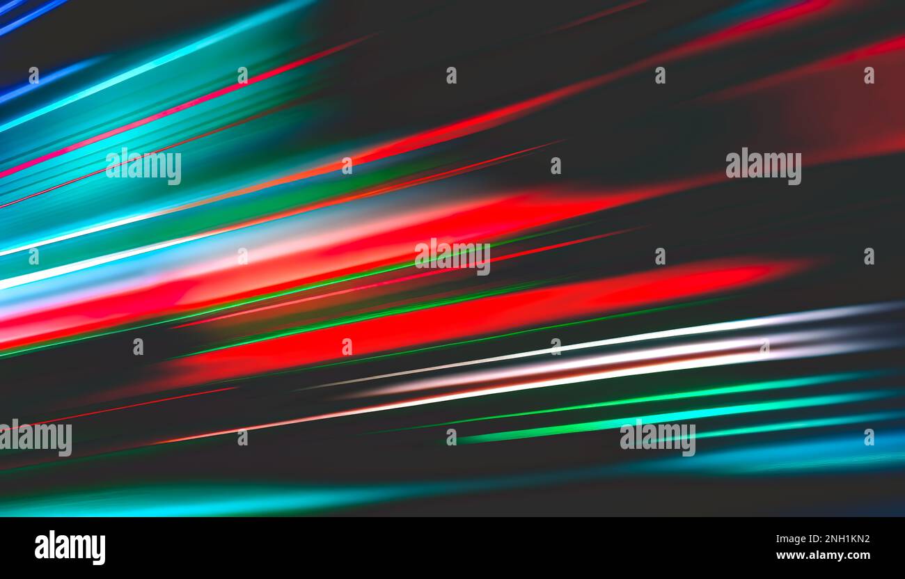 Abstract background with red and green blurry lines, generative Al ...