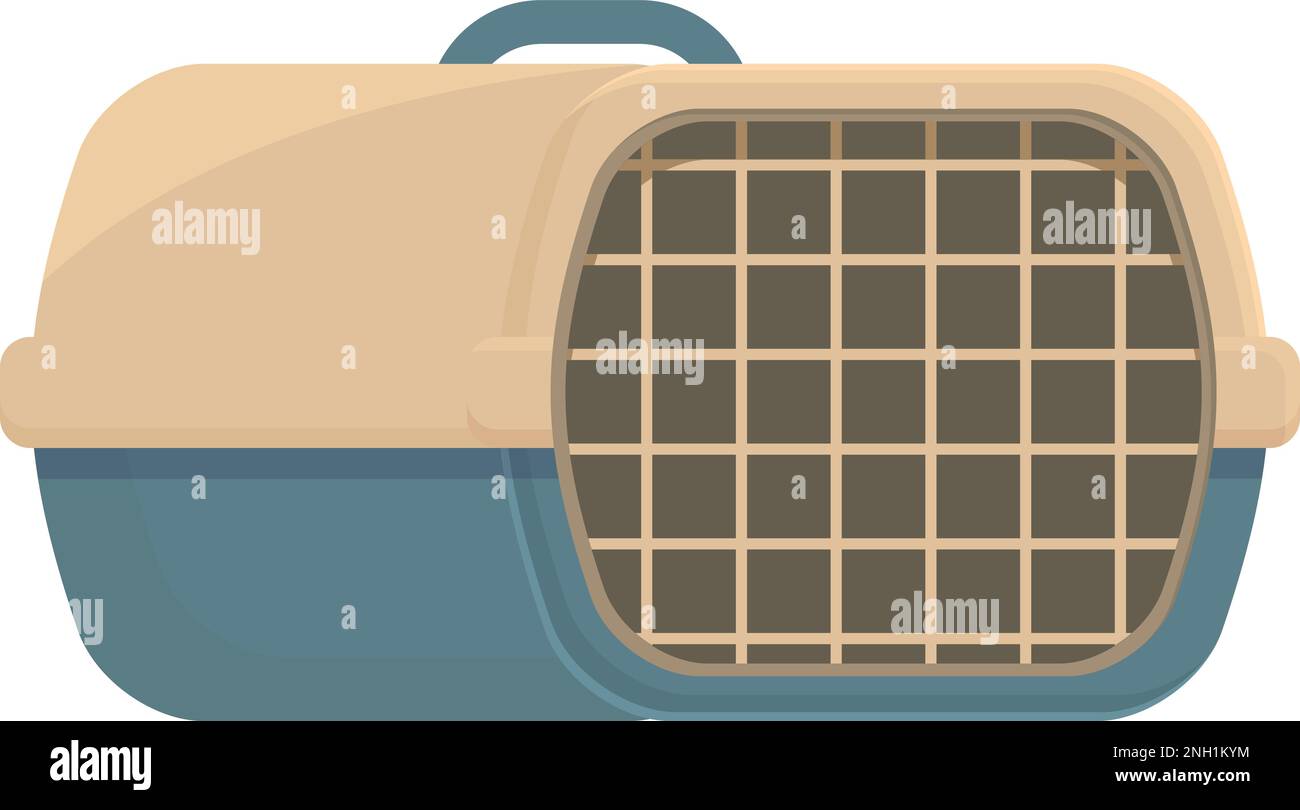 Animal box icon cartoon vector. Cat cage. Travel bag Stock Vector Image ...
