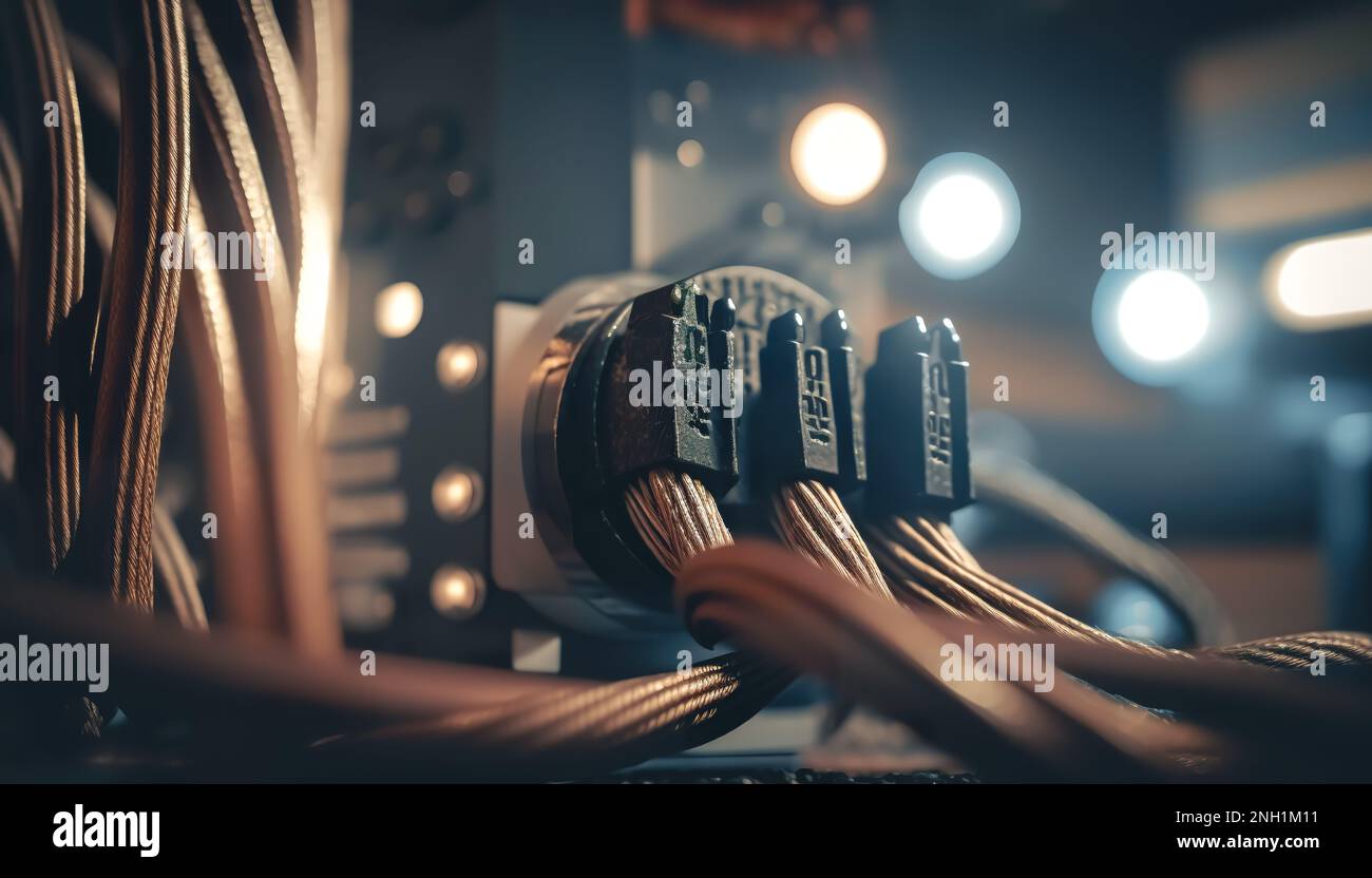 Realistic electrical wires hi-res stock photography and images - Alamy