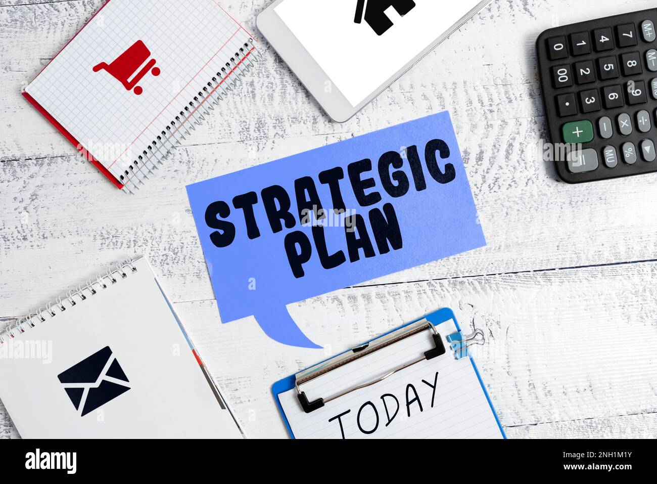 Text sign showing Strategic Plan. Word Written on A process of defining ...