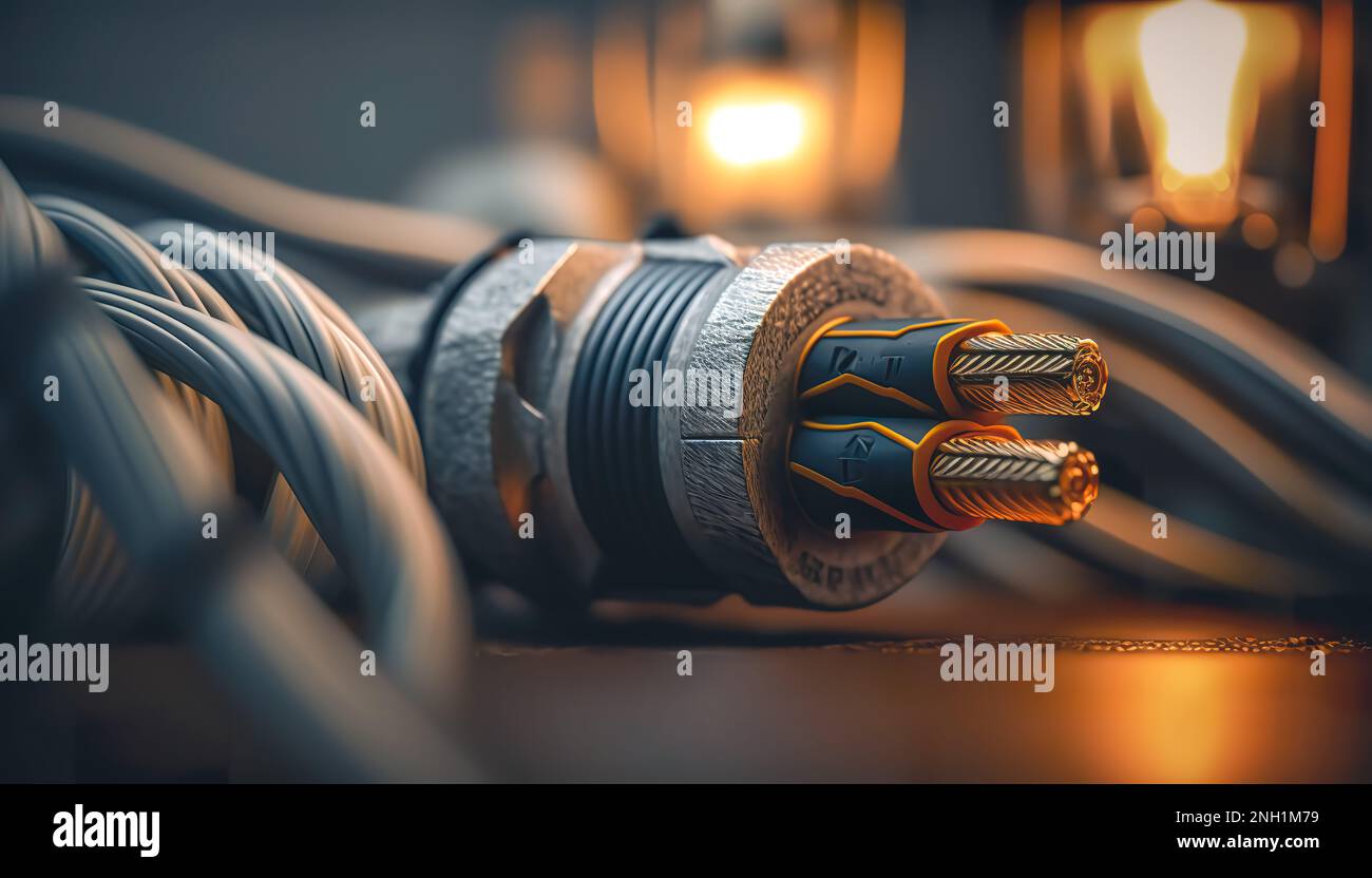 Realistic electrical wires hi-res stock photography and images - Alamy