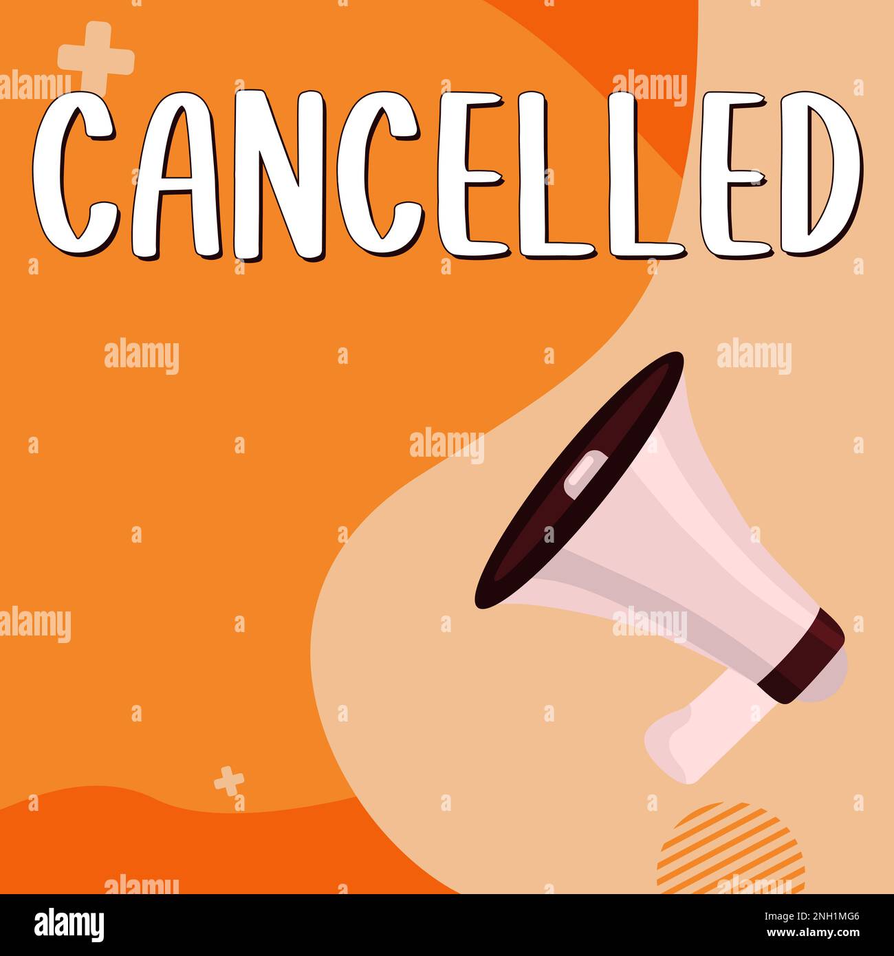 Hand writing sign Cancelled. Concept meaning decide or announce that ...
