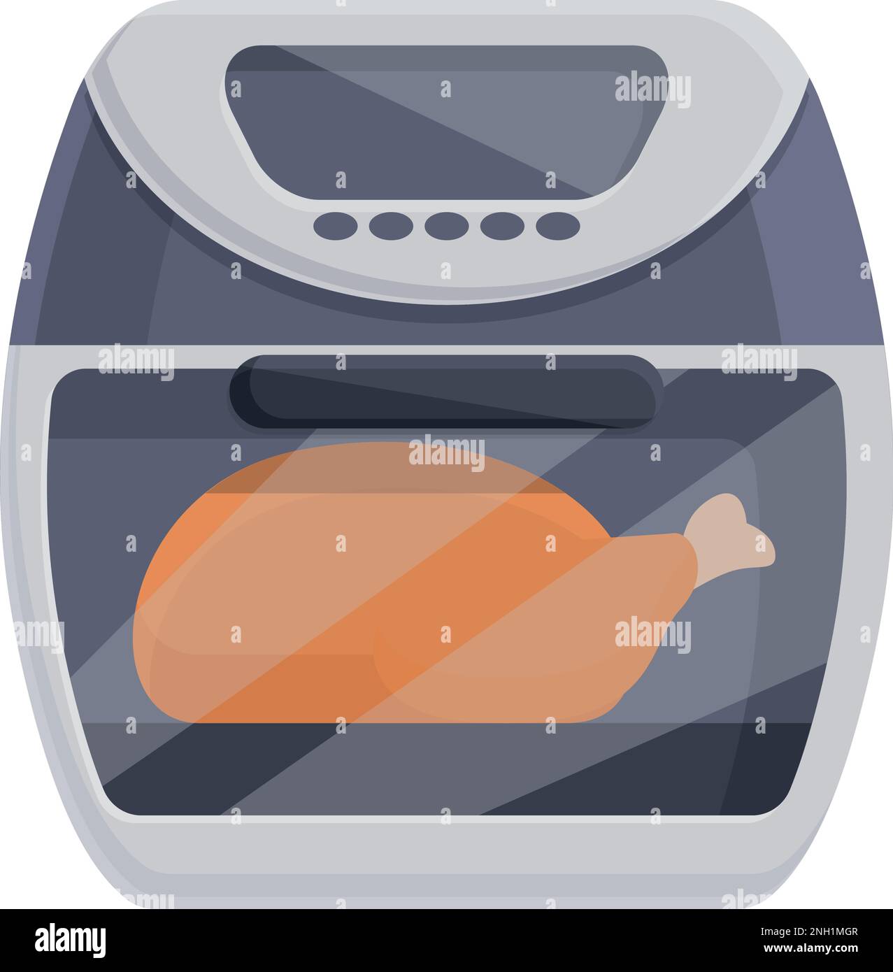 Food air fryer icon cartoon vector. Fry cook. Home oven Stock Vector ...