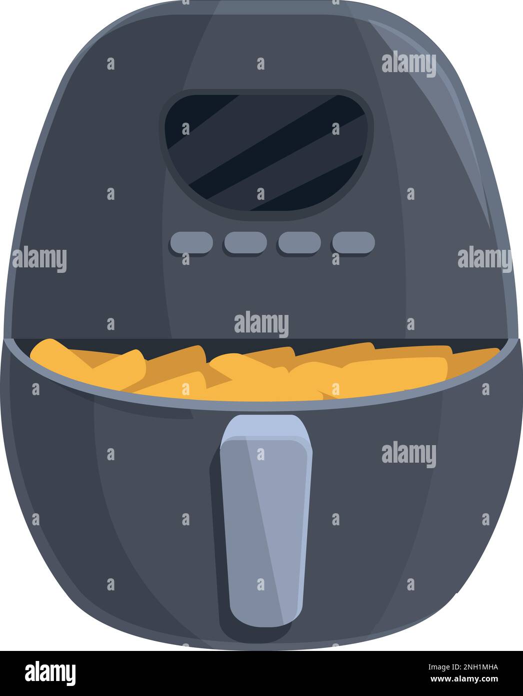 Technology air fryer icon cartoon vector. Cook food. Home snack Stock ...