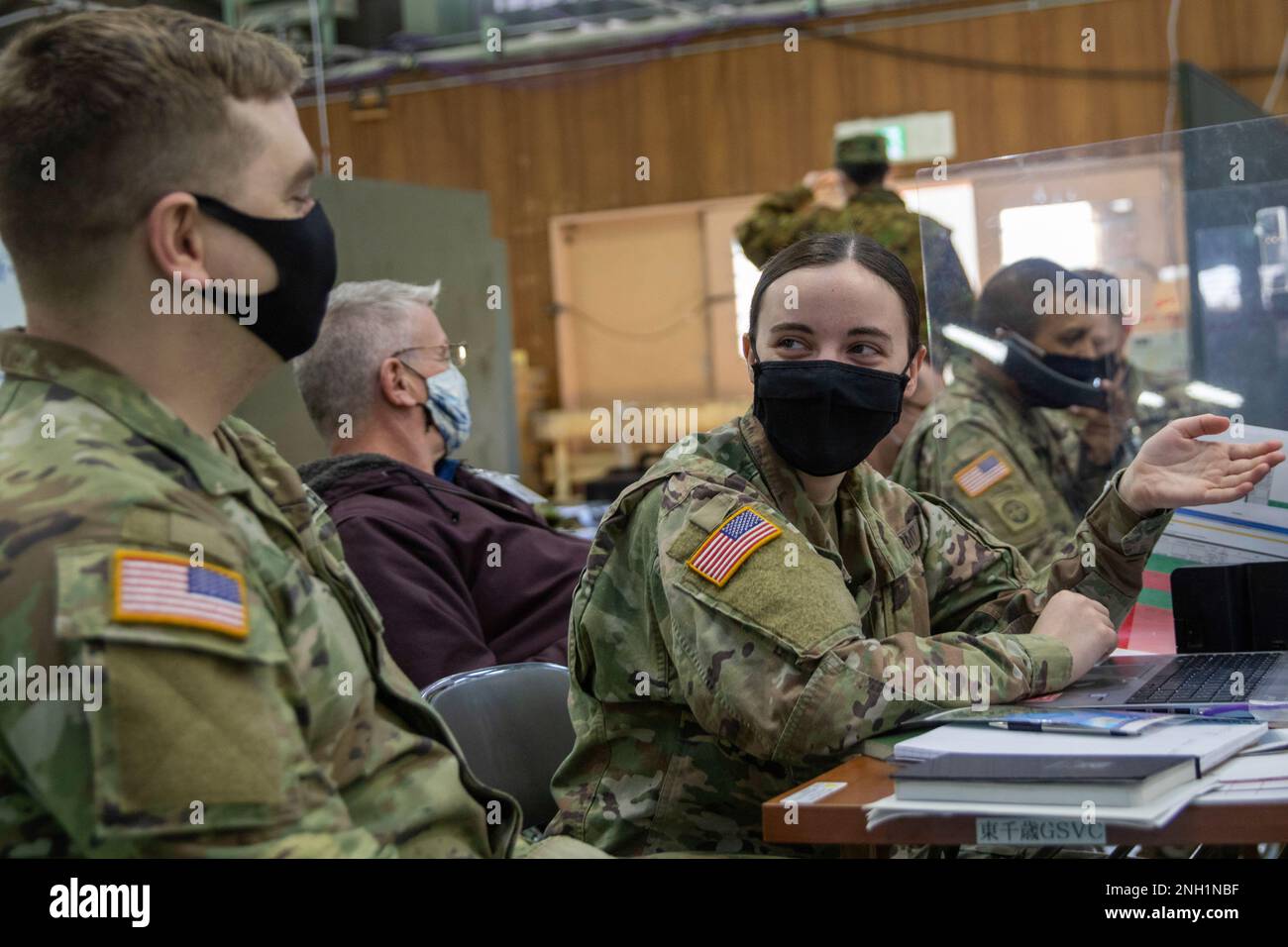 Soldiers assigned to 1st Brigade 11th Airborne Division work together ...
