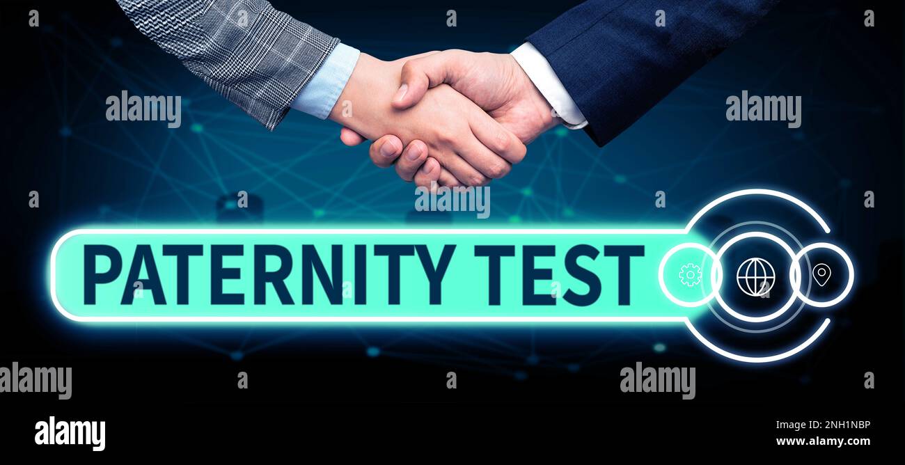 Handwriting text Paternity Test. Word for a test of DNA to determine ...