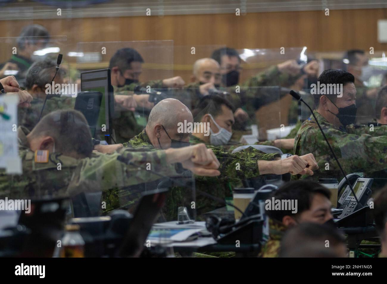 Soldiers assigned to 1st Brigade 11th Airborne Division work together ...