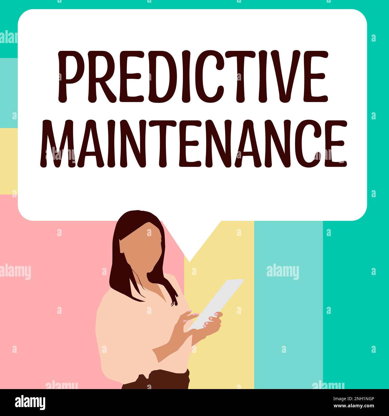Hand writing sign Predictive Maintenance. Word for Predict when ...
