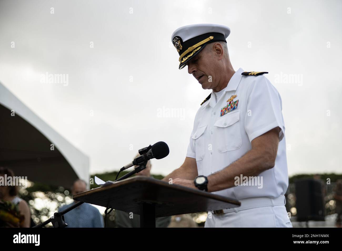 U.S. Navy Cmdr. Edward M. Gorman, base chaplain, Marine Corps Base ...