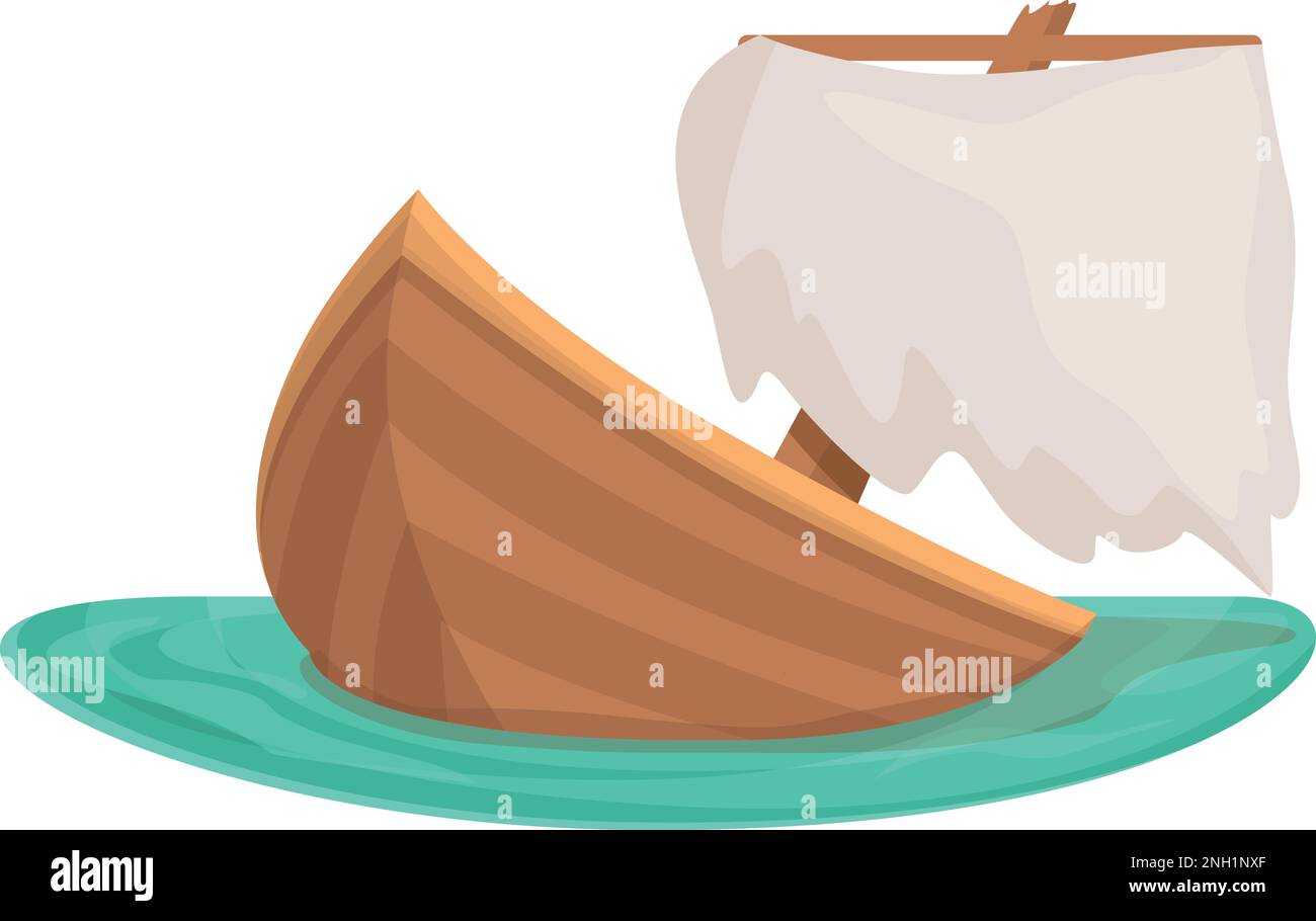 Bottom shipwreck icon cartoon vector. Old ship. Ocean island Stock ...