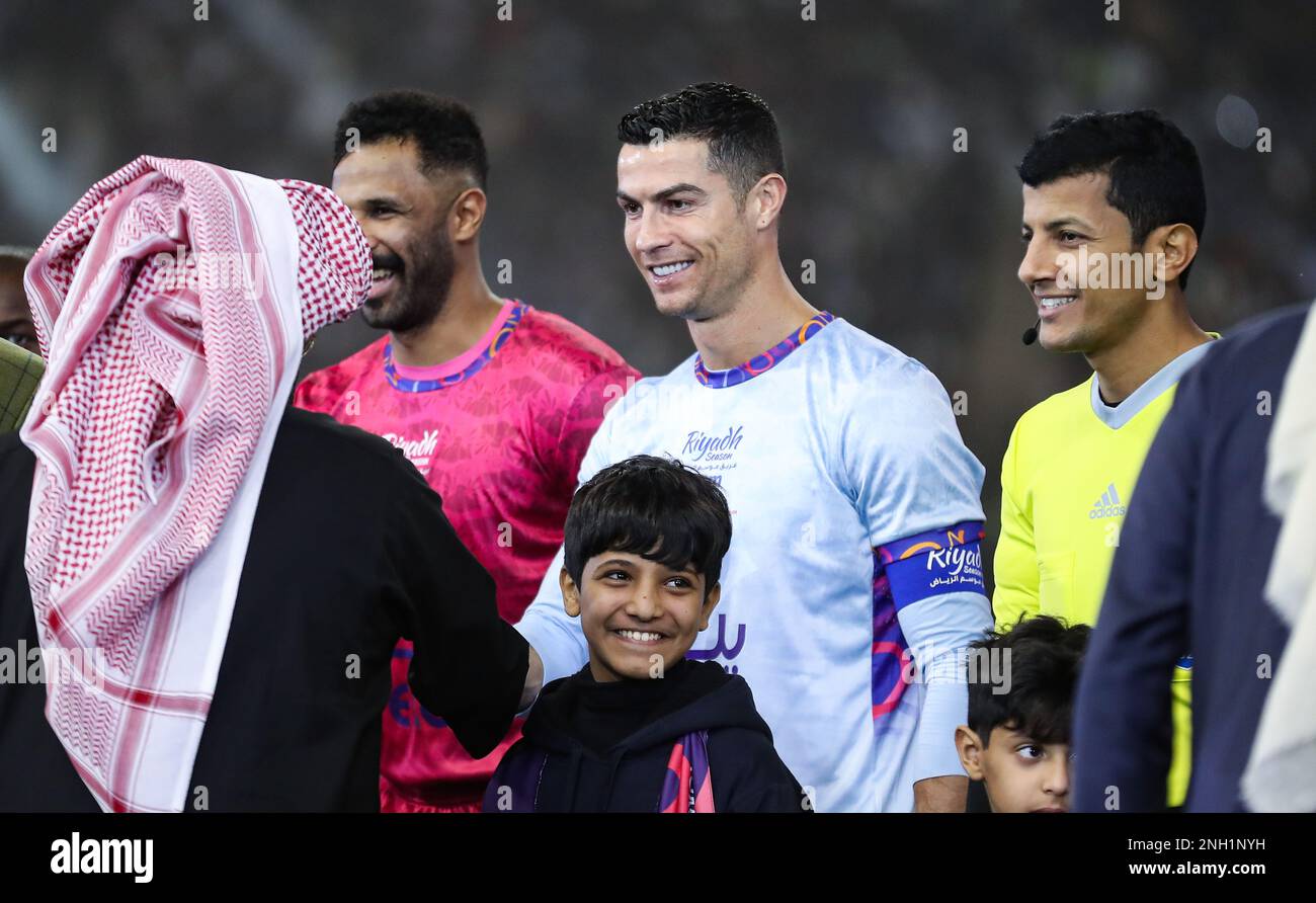 Cristiano Ronaldo shakes hands on prior the Riyadh All-Star XI vs Paris ...