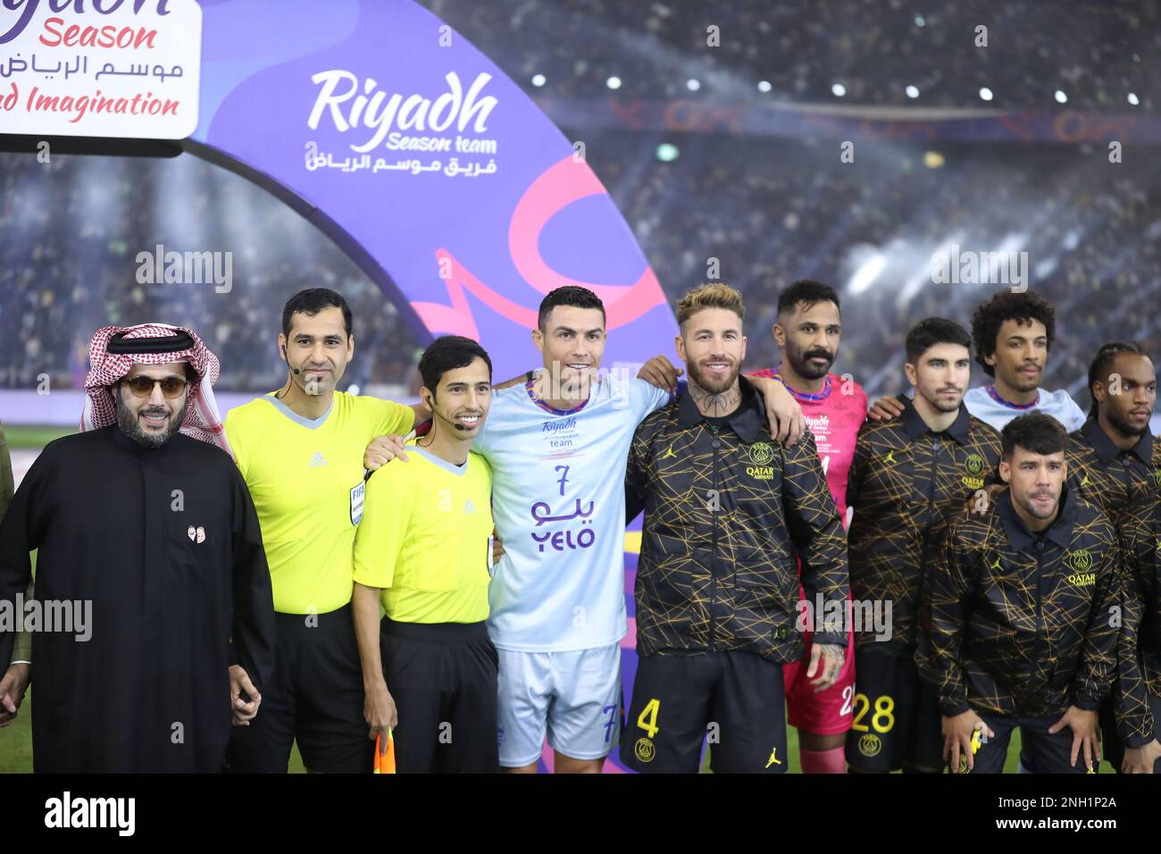 Cristiano Ronaldo poses for photograph prior the Riyadh All-Star XI vs ...