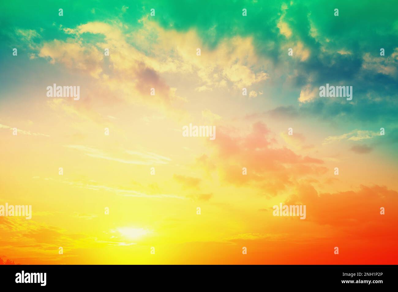 Colorful cloudy sky at sunset. Gradient color. Sky texture, abstract ...