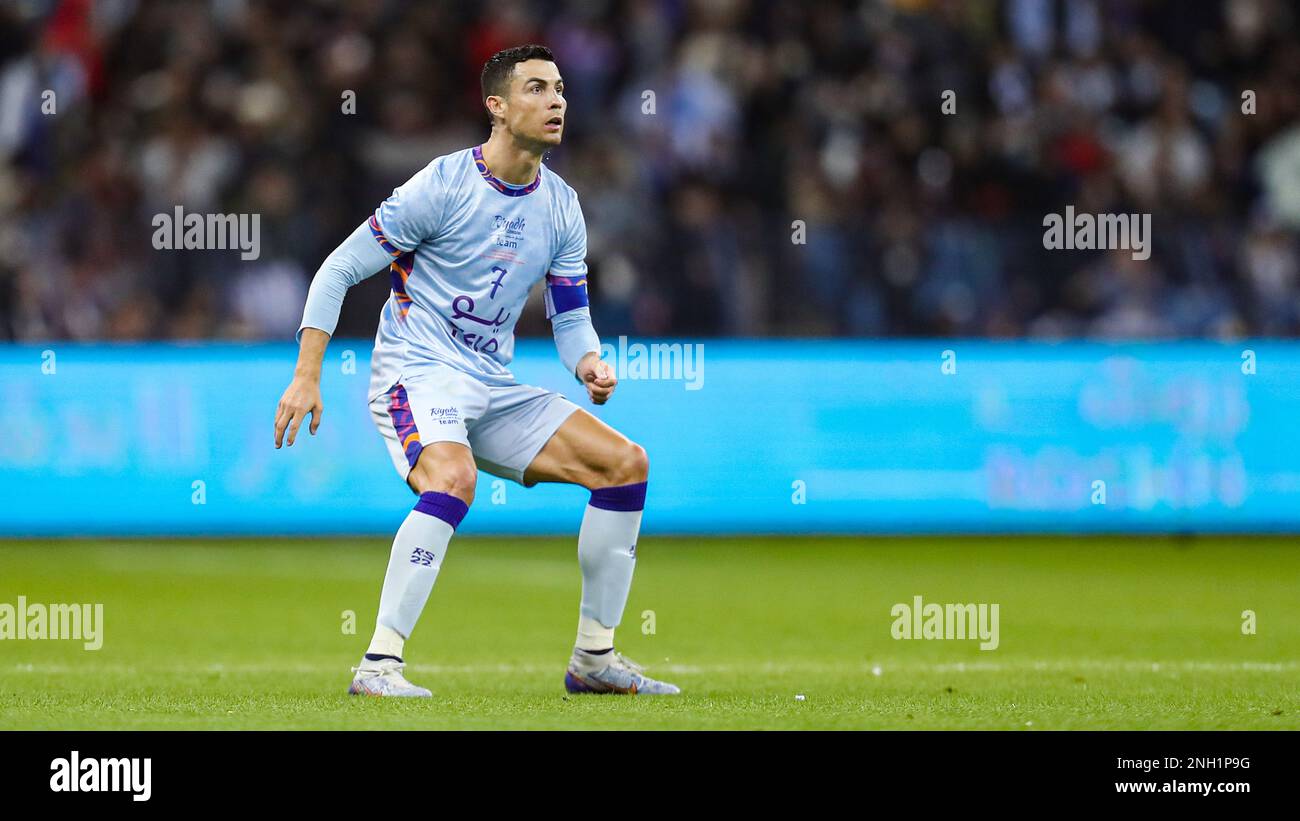 Cristiano Ronaldo in action during the Riyadh All-Star XI vs Paris ...