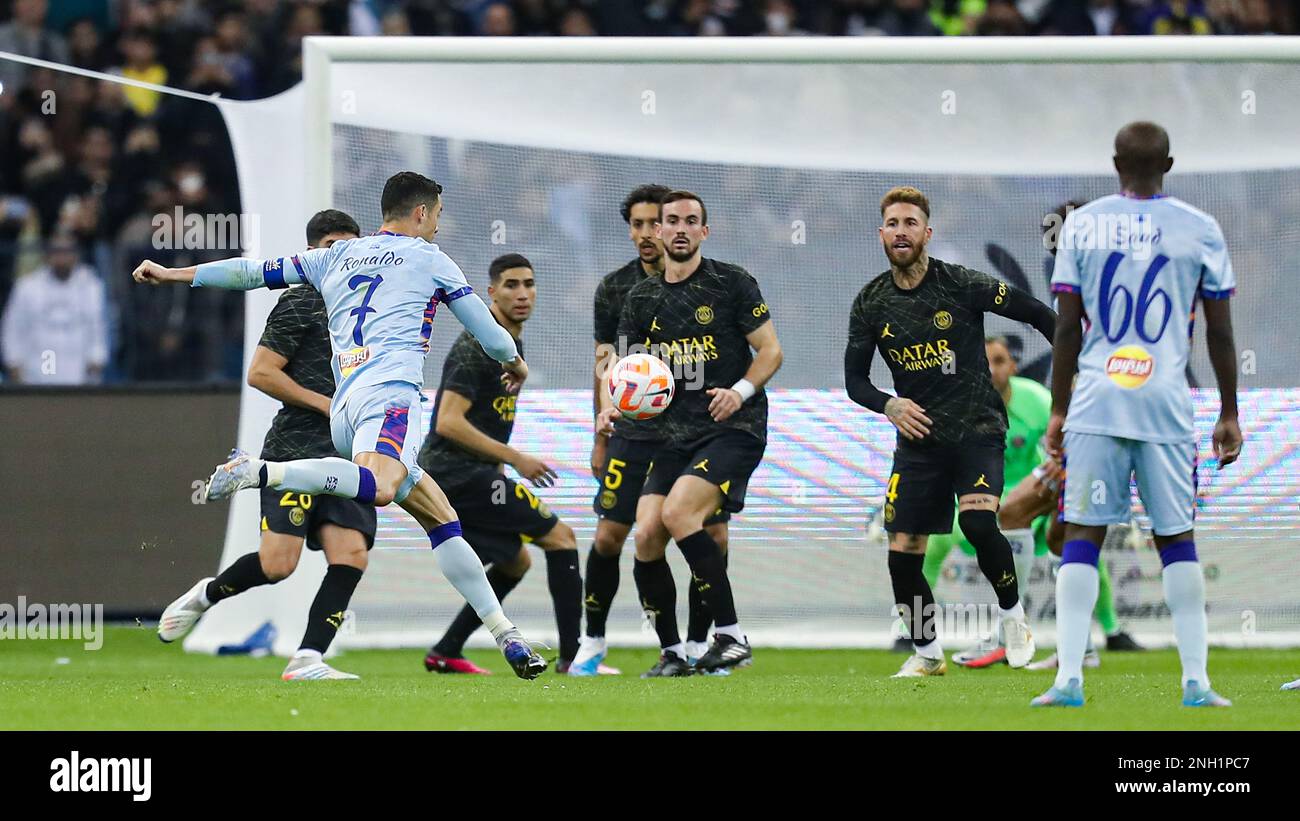 Cristiano Ronaldo in action during the Riyadh All-Star XI vs Paris ...