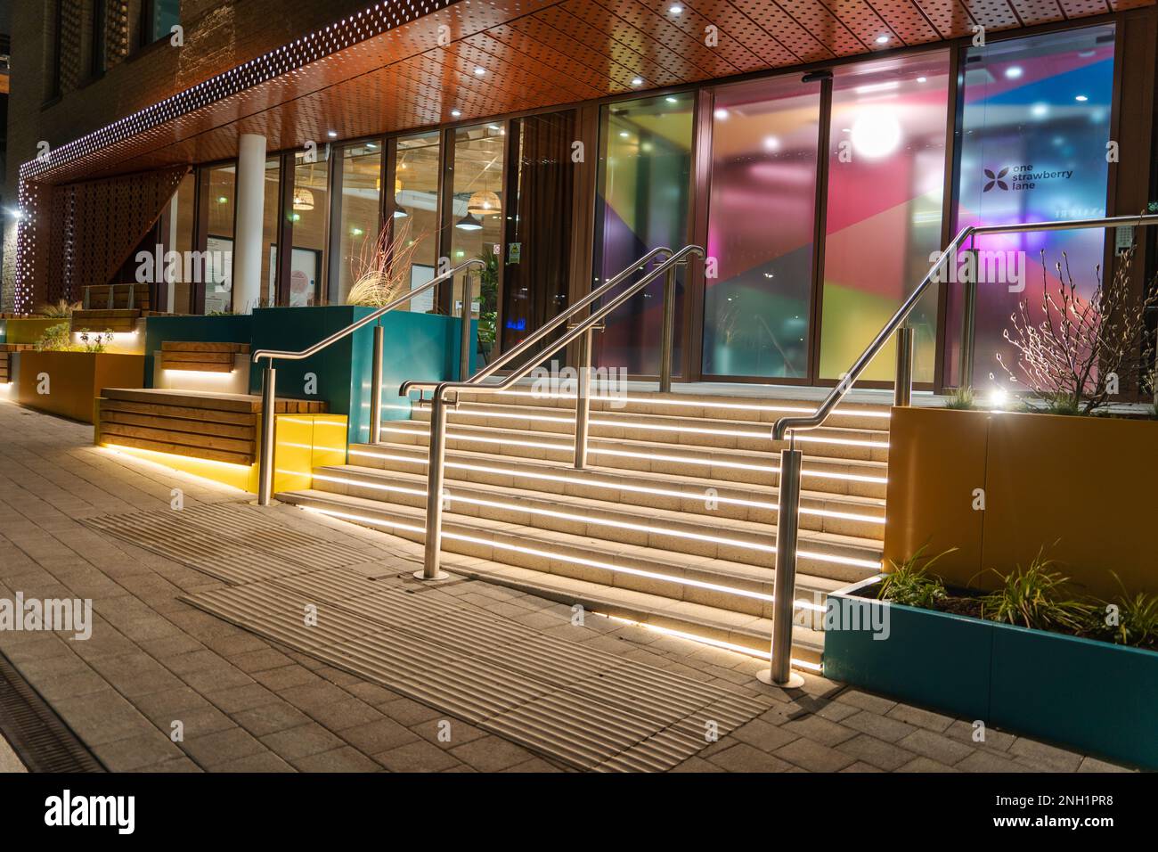 View of the exterior of One Strawberry Lane building in the city of ...