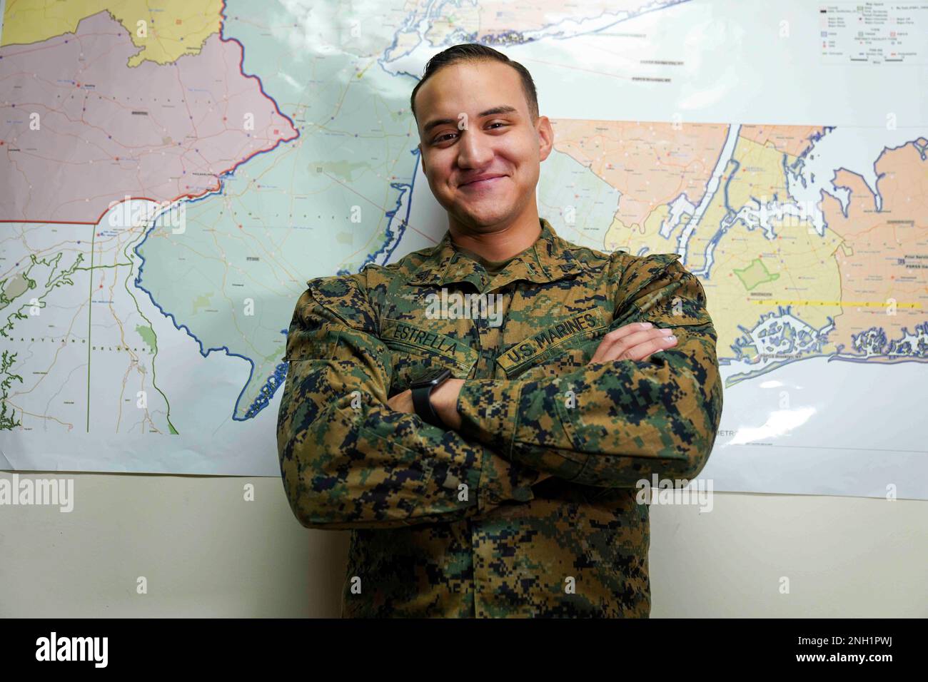 U.S. Marine Corps Cpl. Vladimir J. Estrella, a prior service recruiter ...