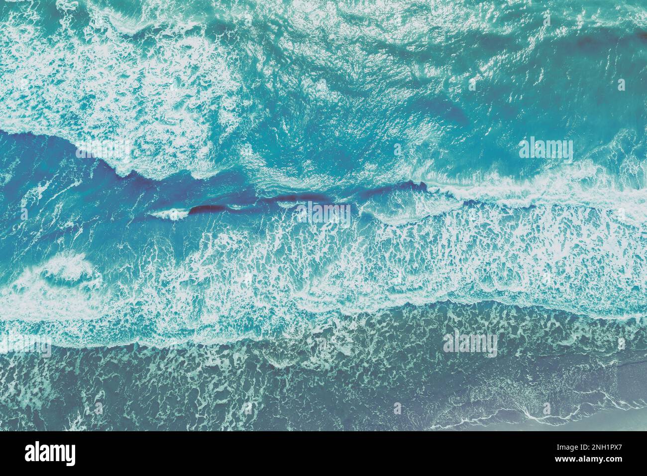 Sea view from above. Top view of the sea surf. Nature background Stock ...