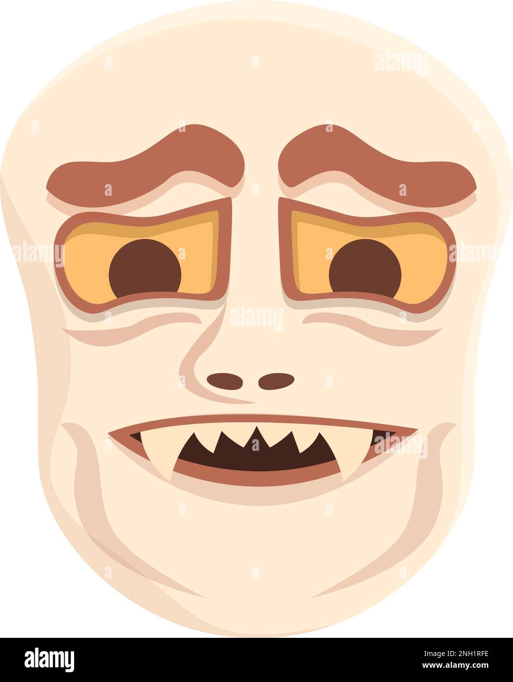 Japanese mask icon cartoon vector. Japan face. Noh kabuki Stock Vector ...