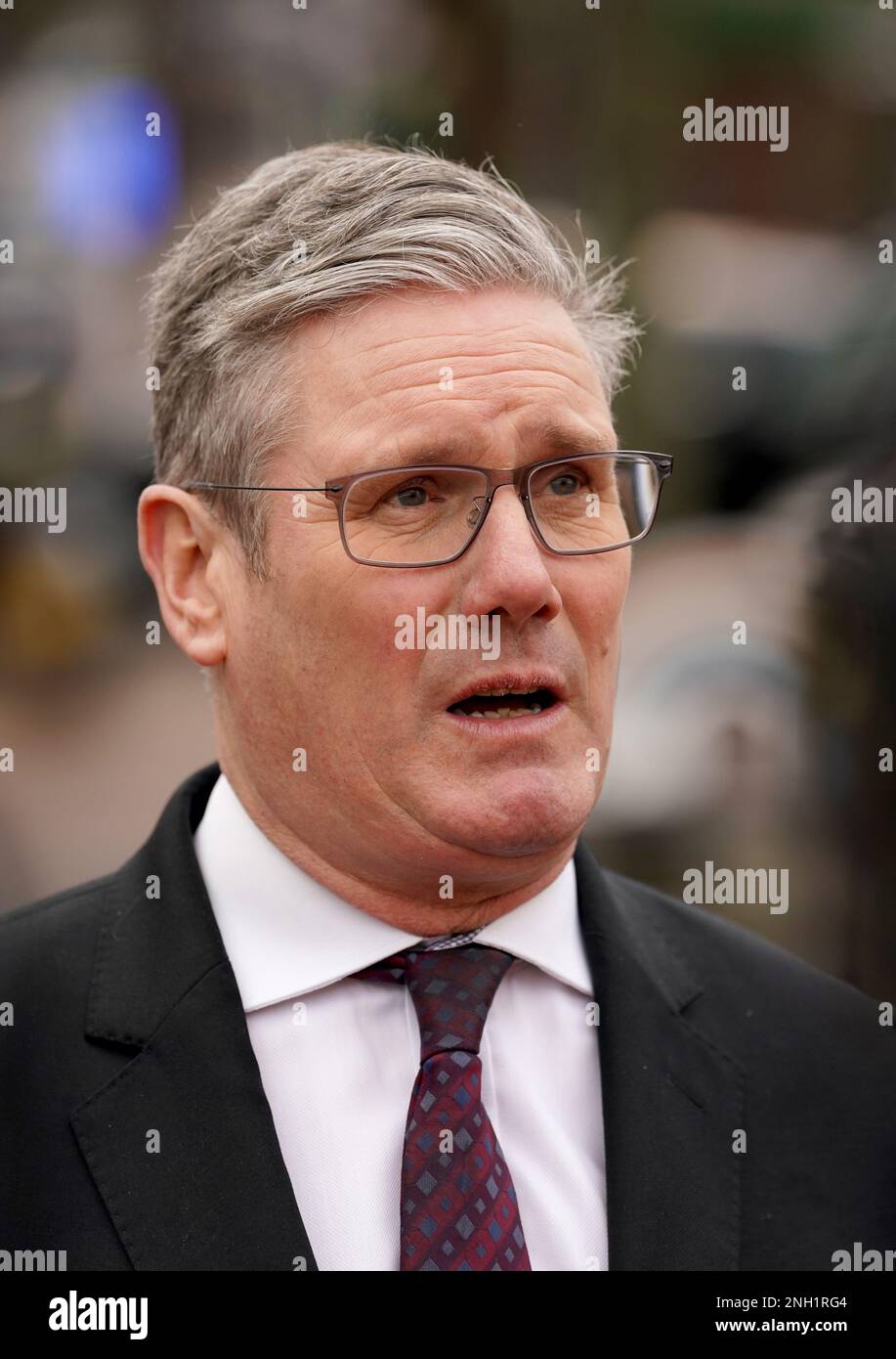 Labour leader Keir Starmer during a visit to Thurrock , Essex, to meet ...
