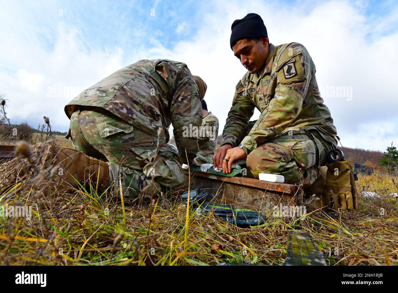 U.S. Army Paratroopers assigned to 54th Brigade Engineer Battalion ...