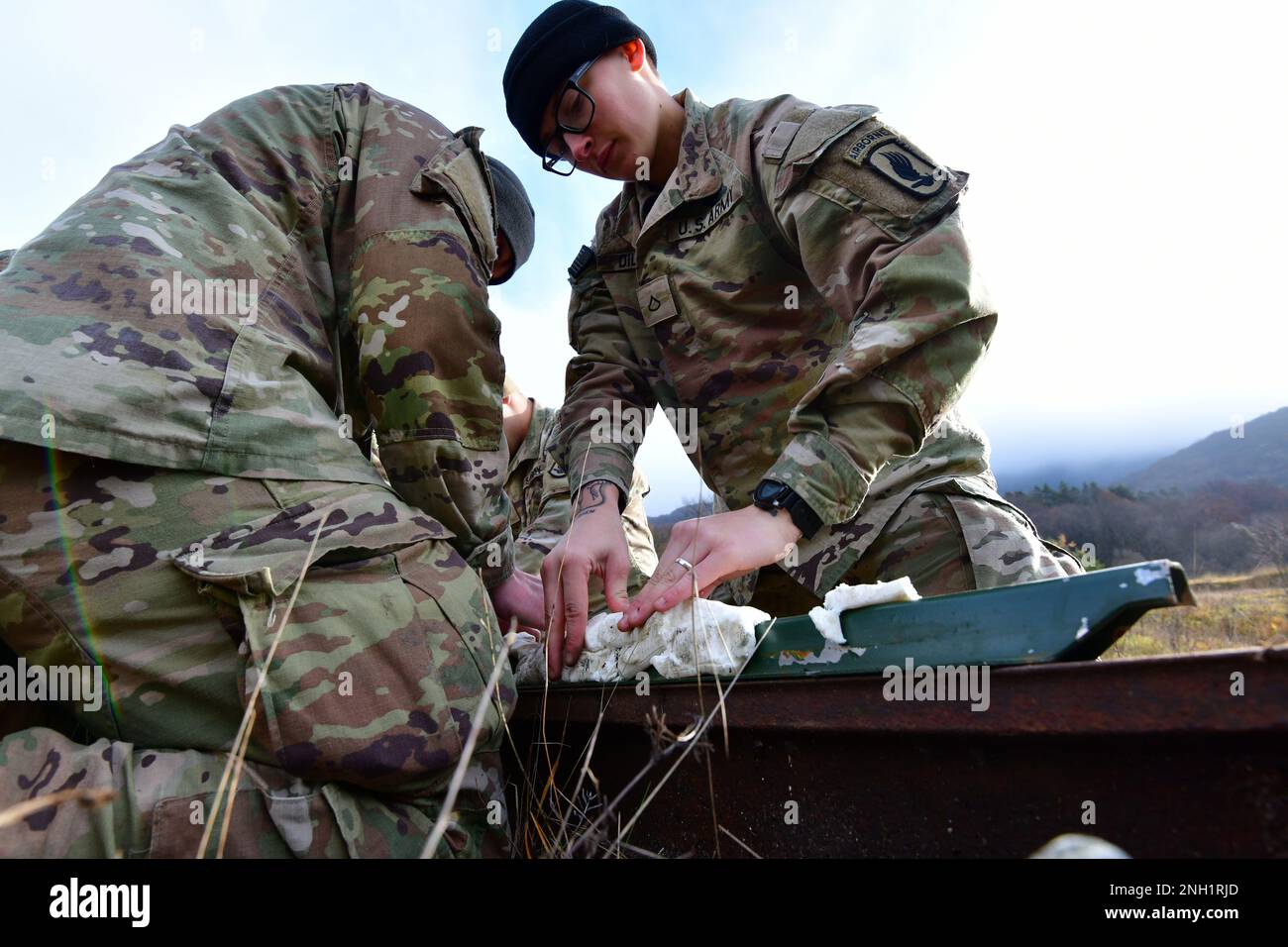 U.S. Army Paratroopers assigned to 54th Brigade Engineer Battalion ...