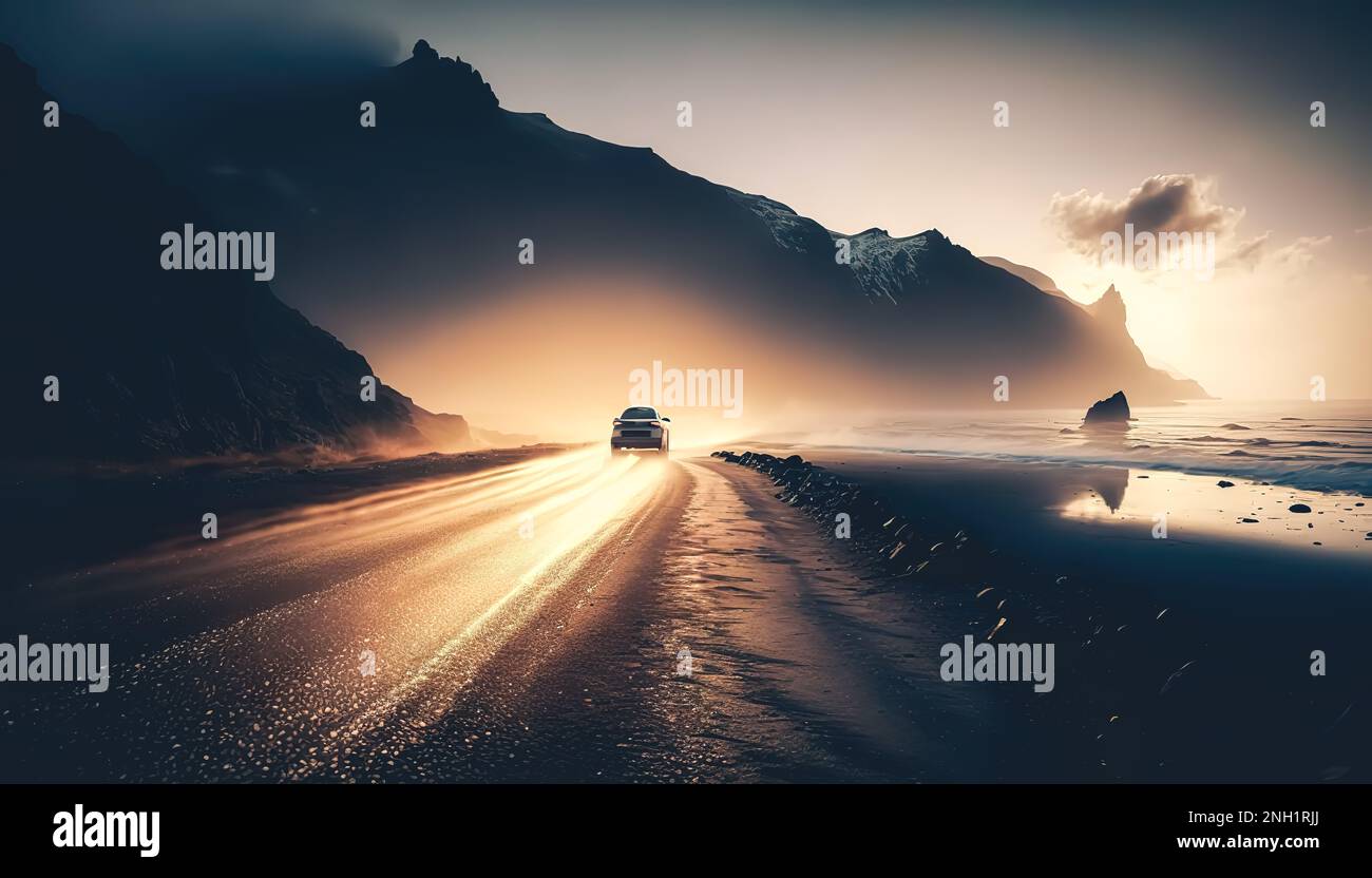 Driving car seaside along beautiful hi-res stock photography and images ...