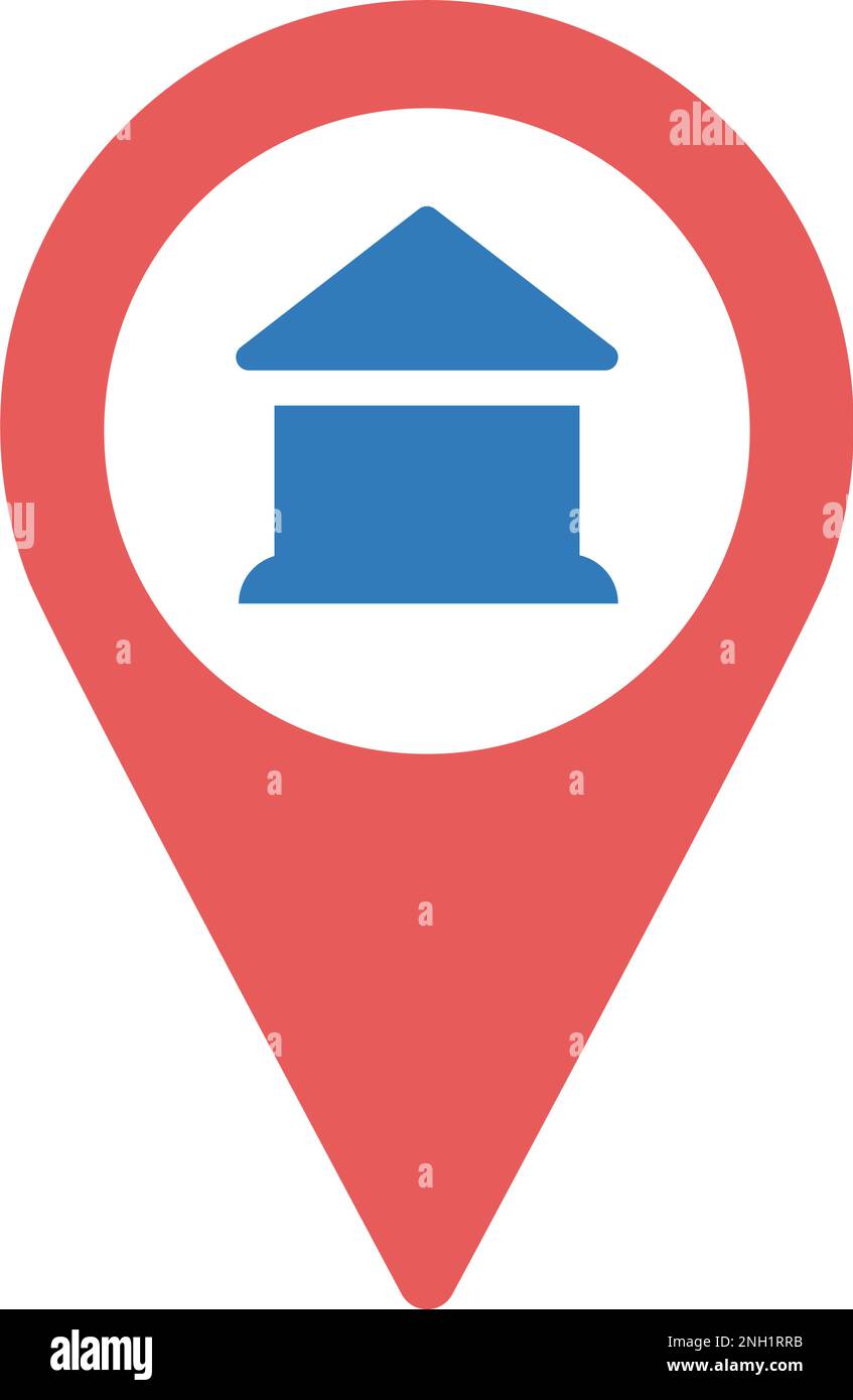 Bank Location icon design template vector illustration for graphic and ...