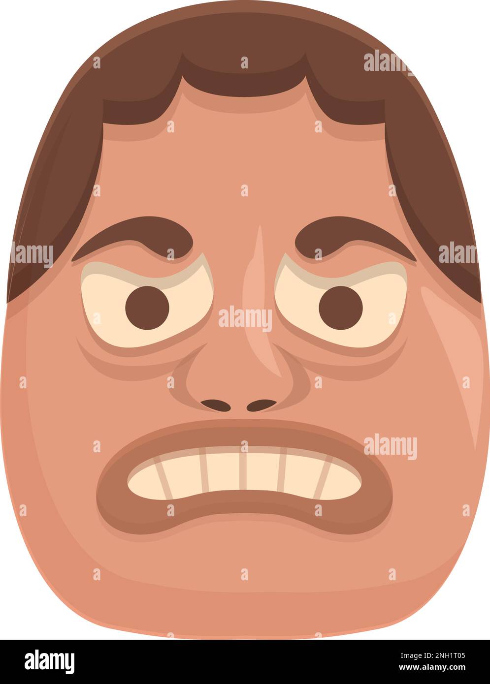 Angry mask icon cartoon vector. Japan face. Monster festival Stock ...
