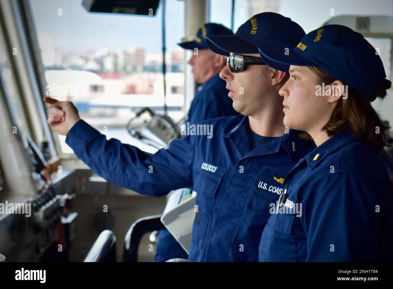 U.S. Coast Guard Lt. j.g. John Colucci, the assistant operations ...