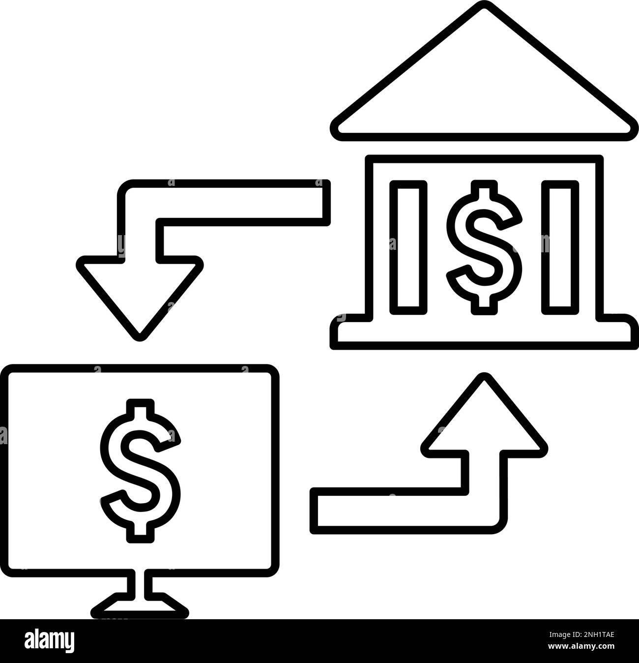 Bank Transaction icon design template vector illustration for graphic ...
