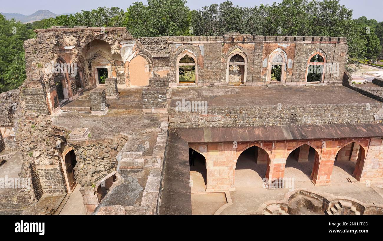 Ruins of Jahaz Mahal, Mandu, Dhar, Madhya Pradesh, India Stock Photo ...