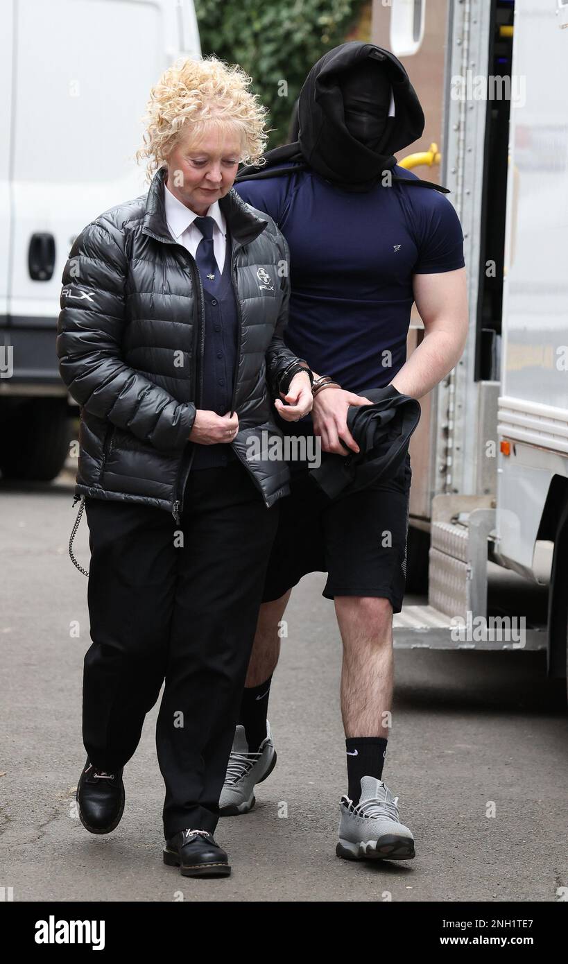 Lewes, UK. 20th Feb, 2023. Pietro Addis arrives at Lewes Crown Court ...