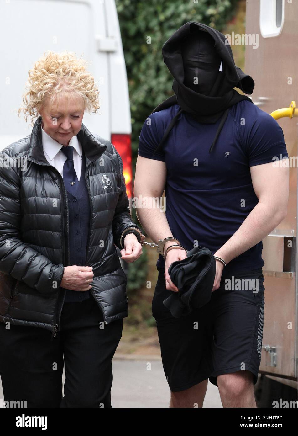 Lewes, UK. 20th Feb, 2023. Pietro Addis arrives at Lewes Crown Court ...