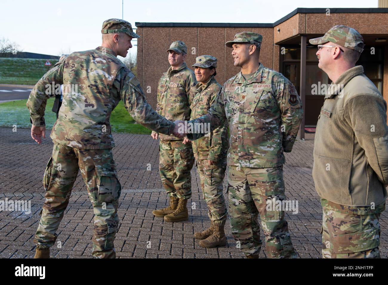 U.S. Air Force Maj. Jethro Sadorra, right, 422nd Civil Engineer ...