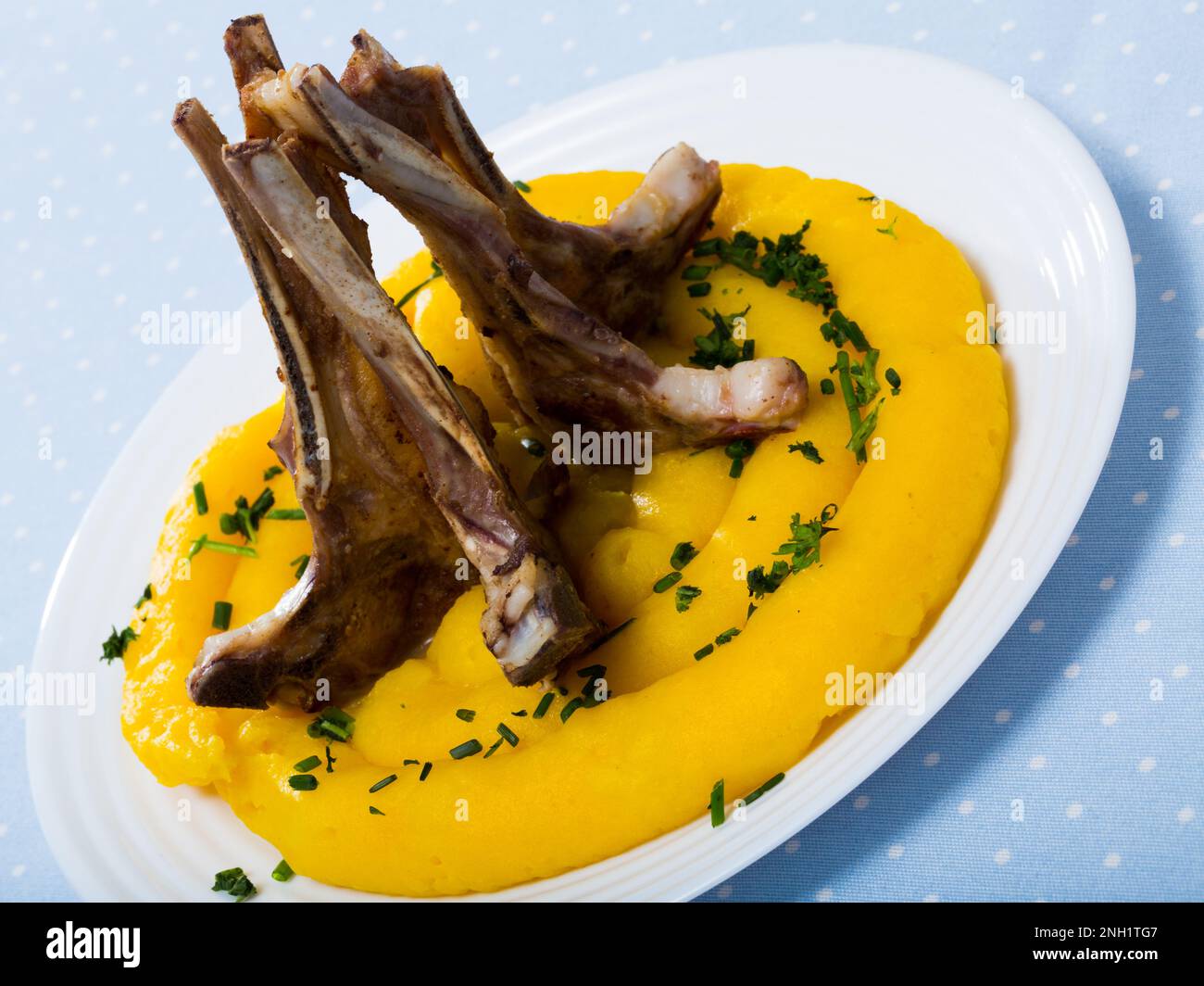 Roasted lamb carre Stock Photo - Alamy