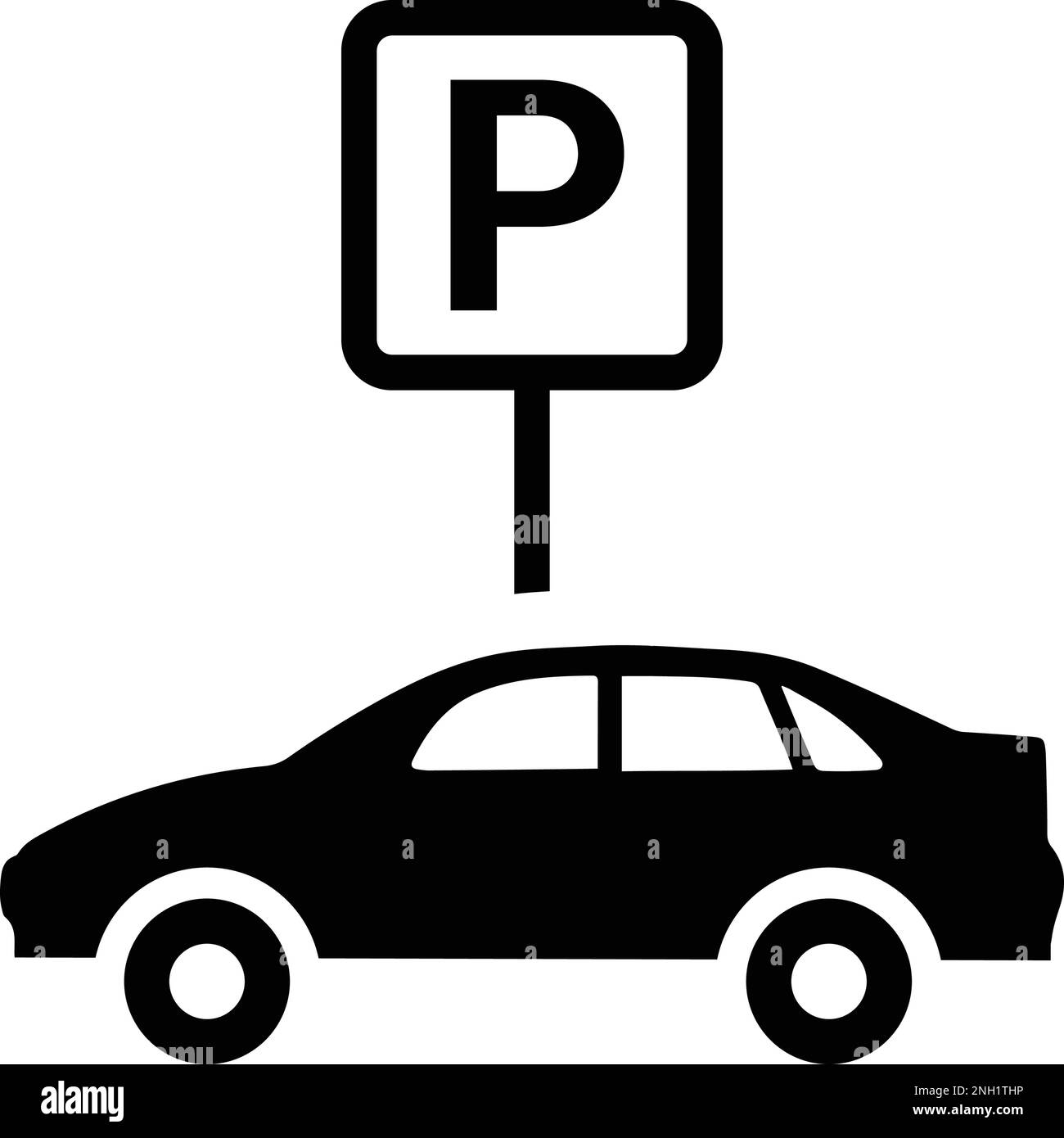 Car Parking icon. Flat style vector EPS use in infographics,web design ...