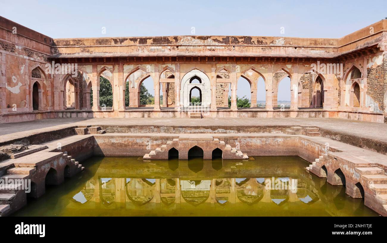 Inside View of Baz Bahadur Palace, Mandu, Dhar, Madhya Pradesh, India ...