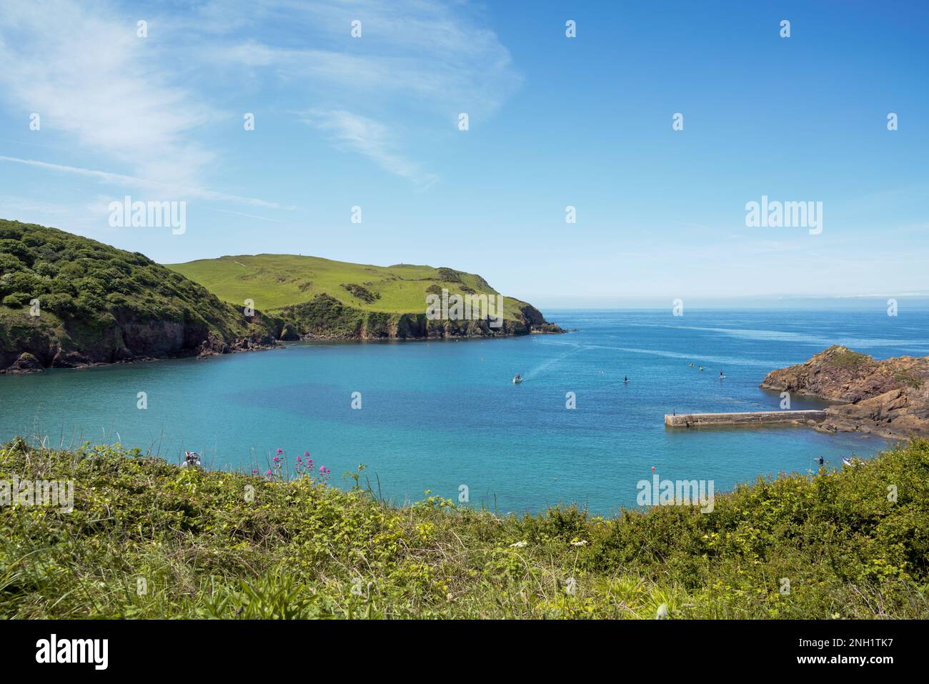 Coastal landscape near Hope Cove in Devon Stock Photo - Alamy