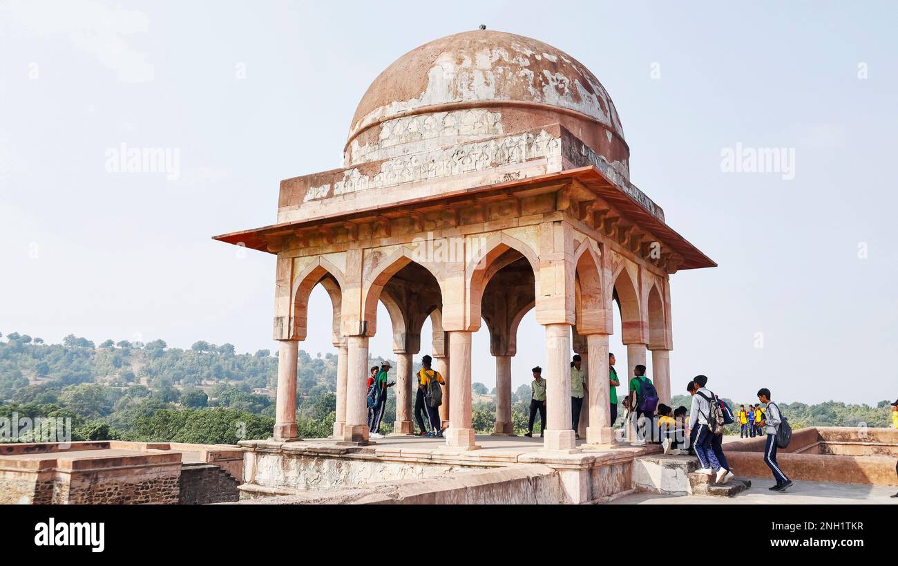 INDIA, MADHYA PRADESH, DHAR, November 2022, Tourist at the Tomb on the ...