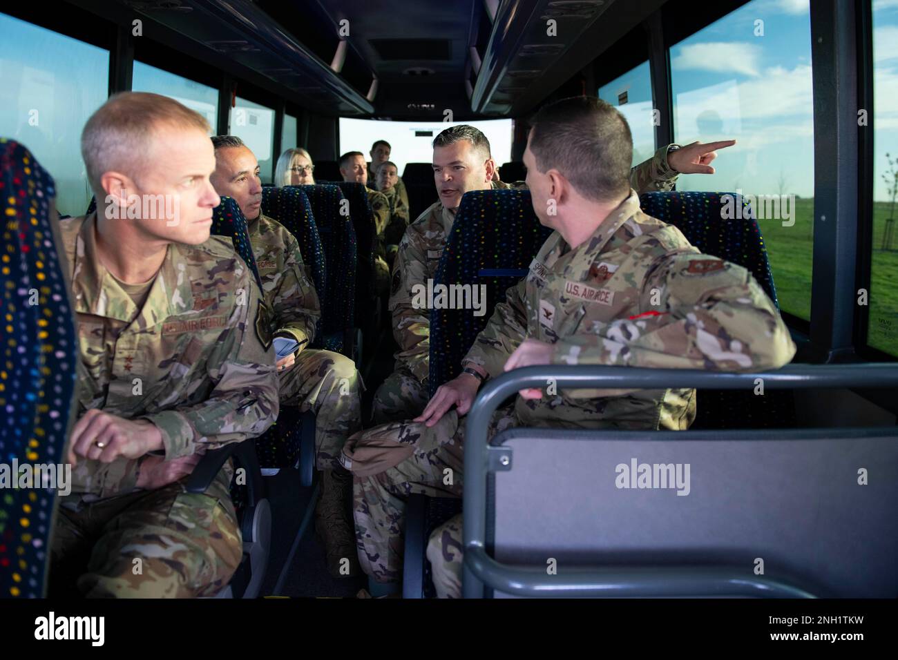 U.S. Air Force Col. Brian Filler, center, 501st Combat Support Wing ...