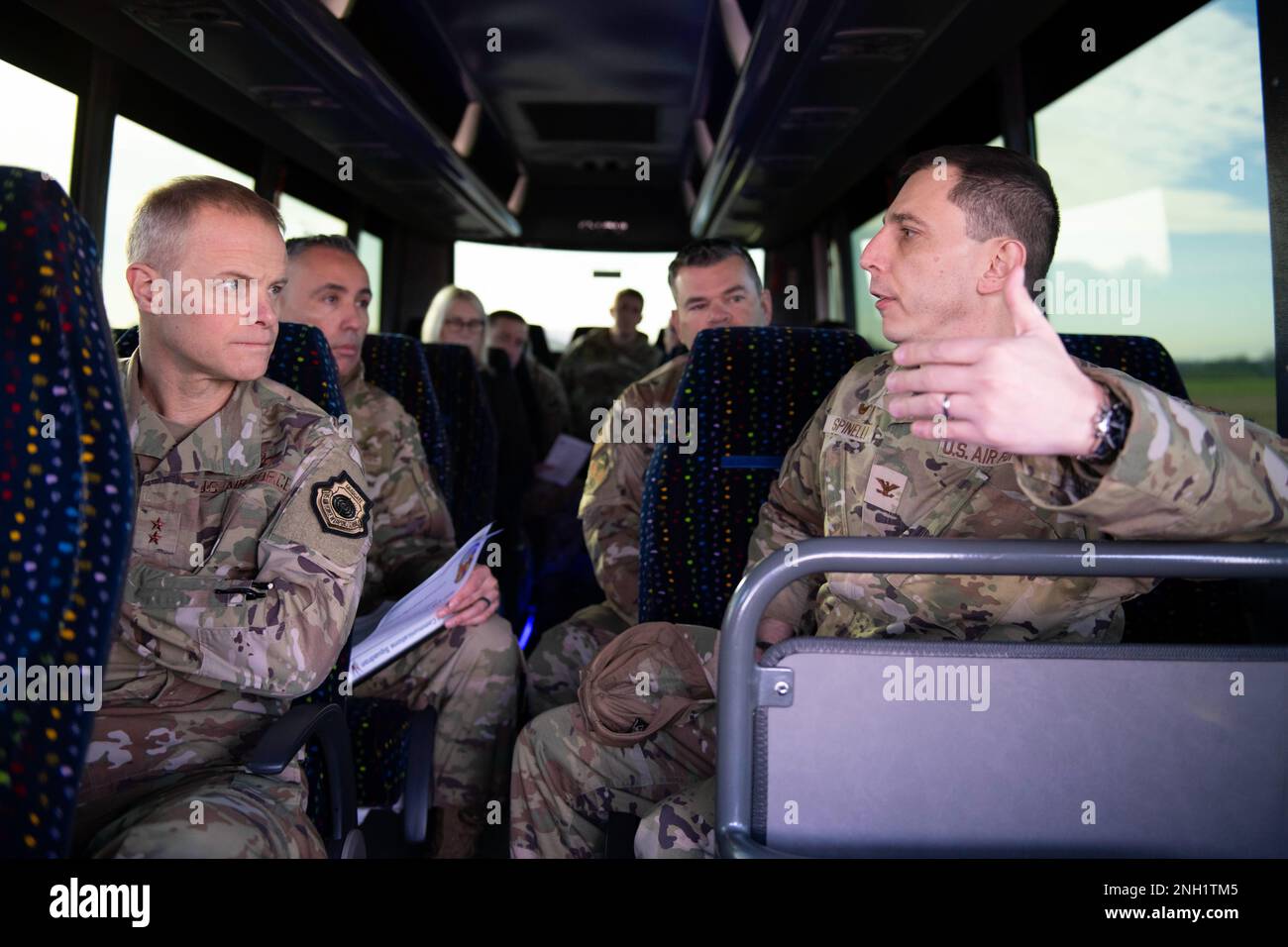 U.S. Air Force Col. Edward Spinelli, right, 422nd Air Base Group ...