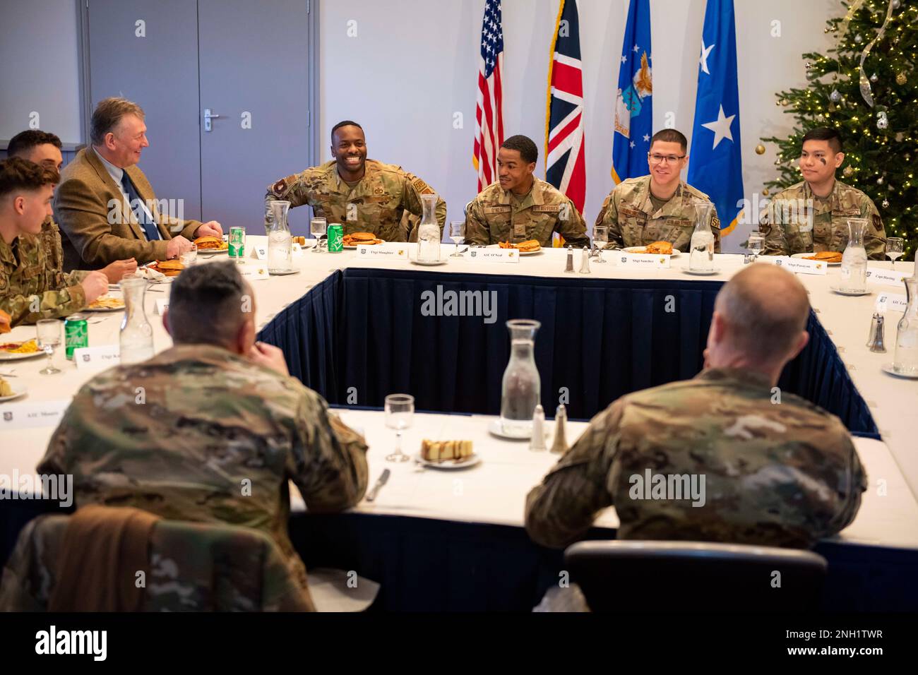 U.S. Air Force Tech. Sgt. Omari Slaughter, back left, Third Air Force ...