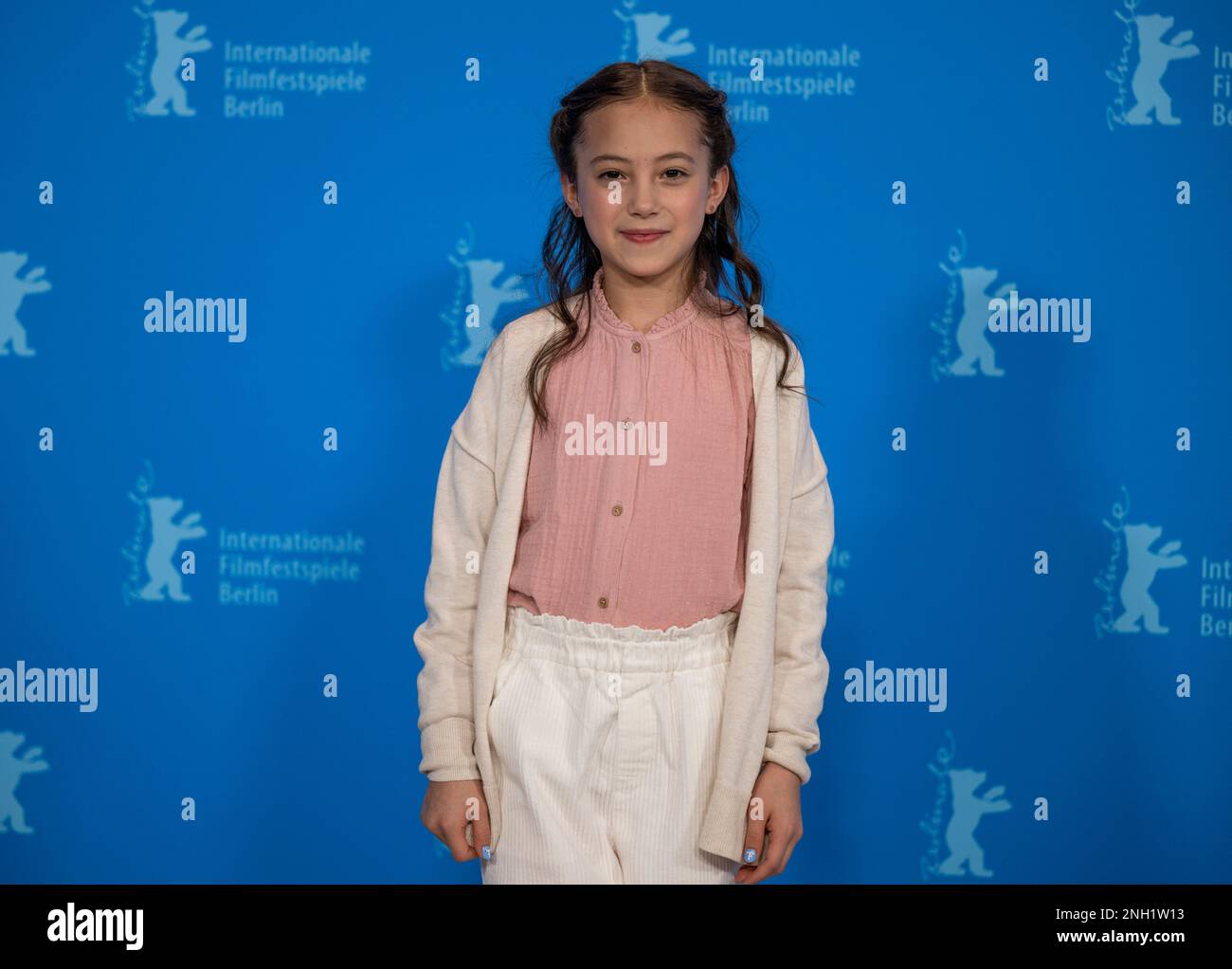 Berlin, Germany. 20th Feb, 2023. Naima Senties, actress, smiles at the ...