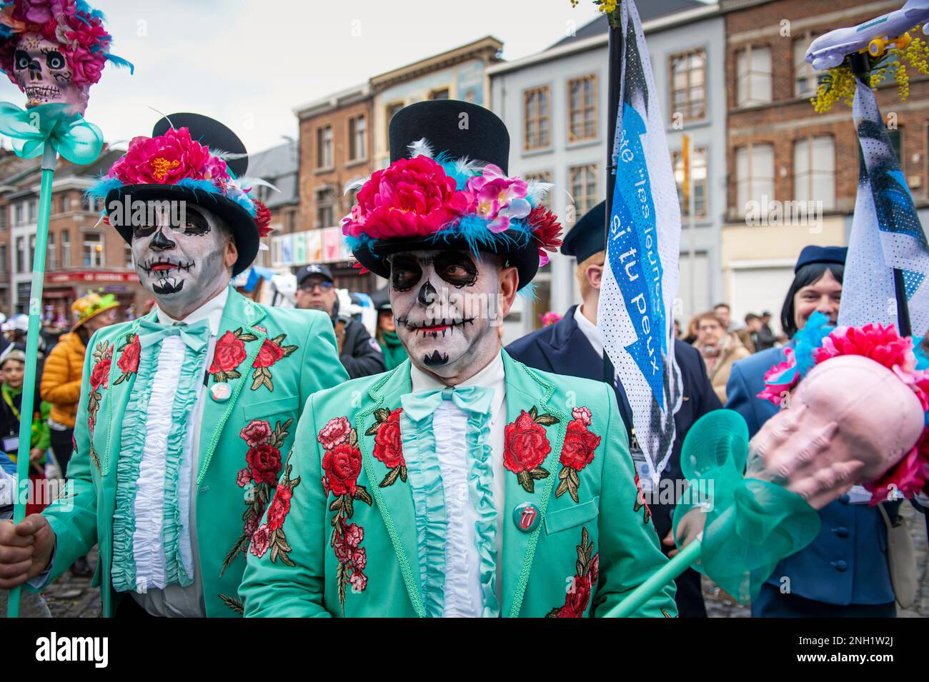 Carnaval de Binche dimanche gras Stock Photo - Alamy