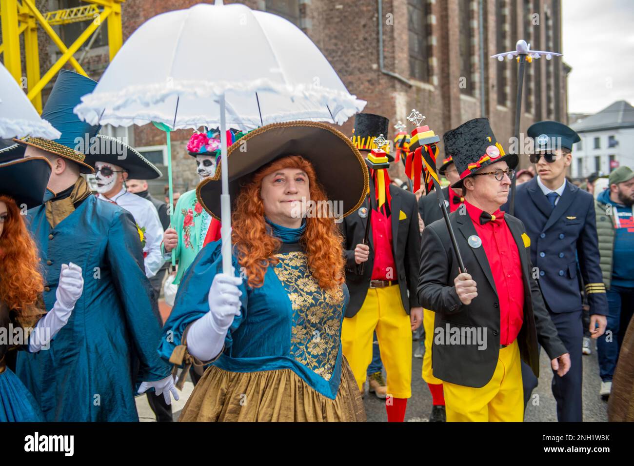 Carnaval de Binche dimanche gras Stock Photo - Alamy