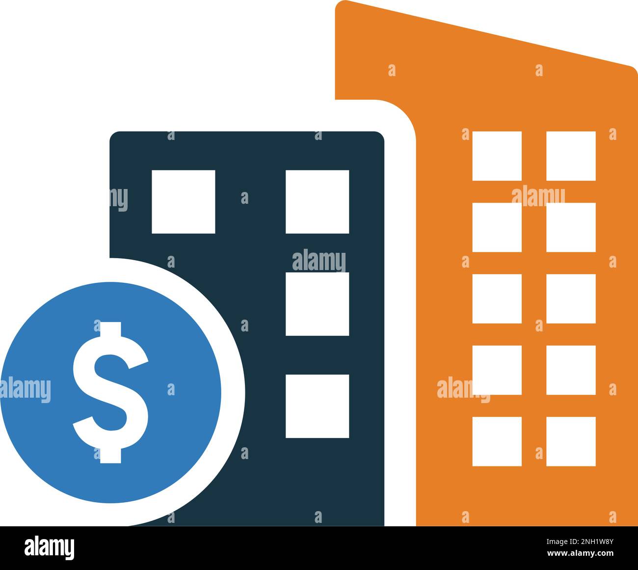 Commercial Building icon. Flat style vector EPS use in infographics,web ...