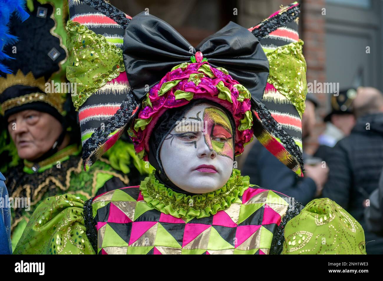 Carnaval de Binche dimanche gras Stock Photo - Alamy