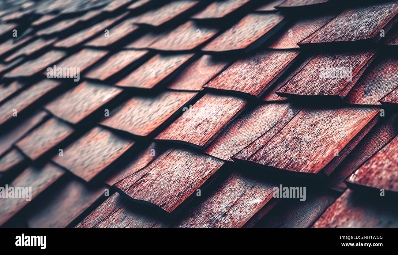 Abstract background, roof texture, tiles, generative Al Stock Photo - Alamy